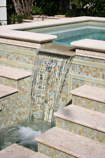 Spa with Waterfall - Contemporary - Pool - Miami - by Krent Wieland ...