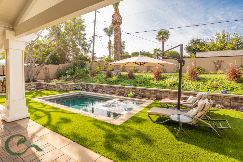 Contemporary Pool w/ Turf Surround - Contemporary - Pool - Orange ...