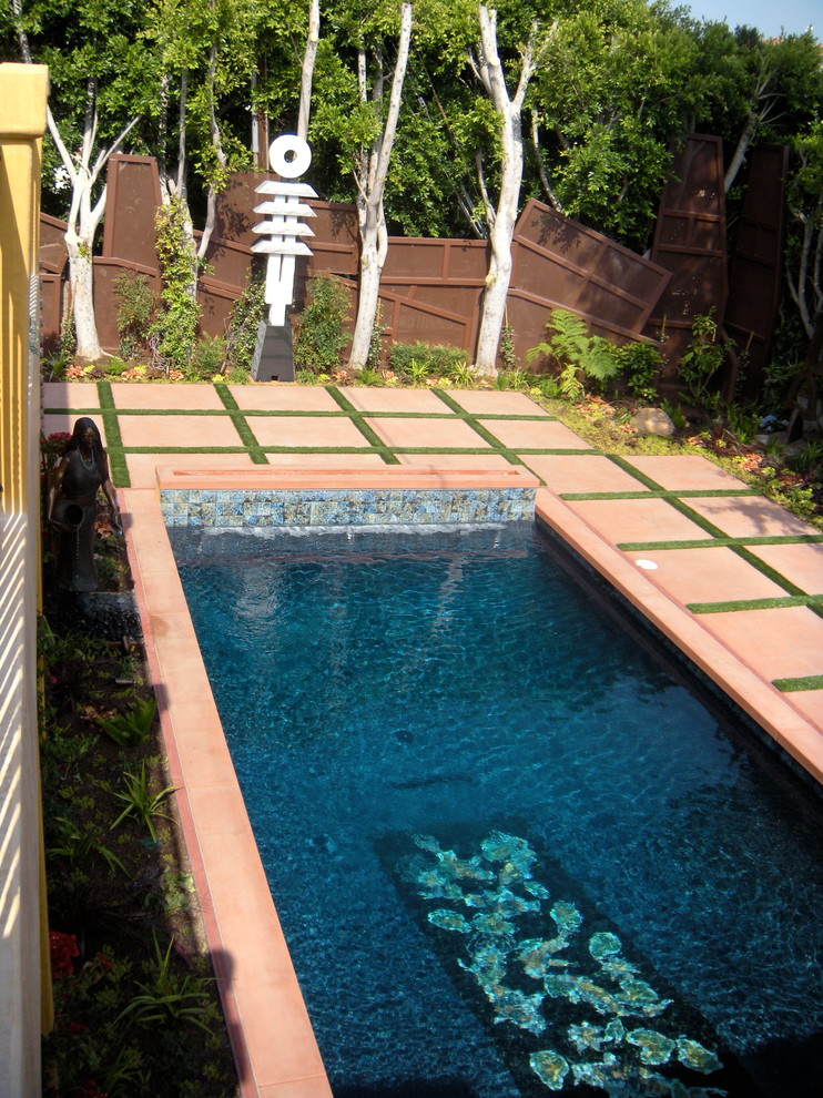 Spanish Sculpture Garden - Mediterranean - Pool - Los Angeles - by ...