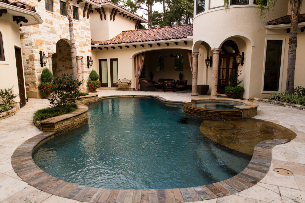 Spanish Style Pool Area - Mediterranean - Pool - Houston - by Archer ...
