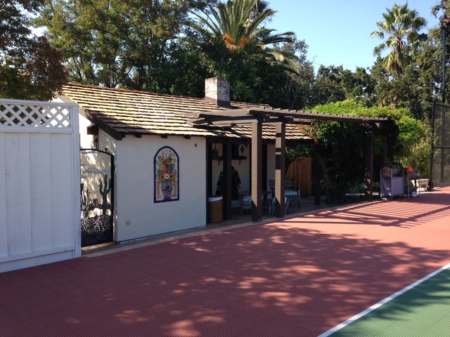 Spanish Style Pool House Rebuild | In Progress - American Southwest ...