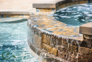 Hot Tub Spillway - Farmhouse - Pool - Orange County - by Conscious ...