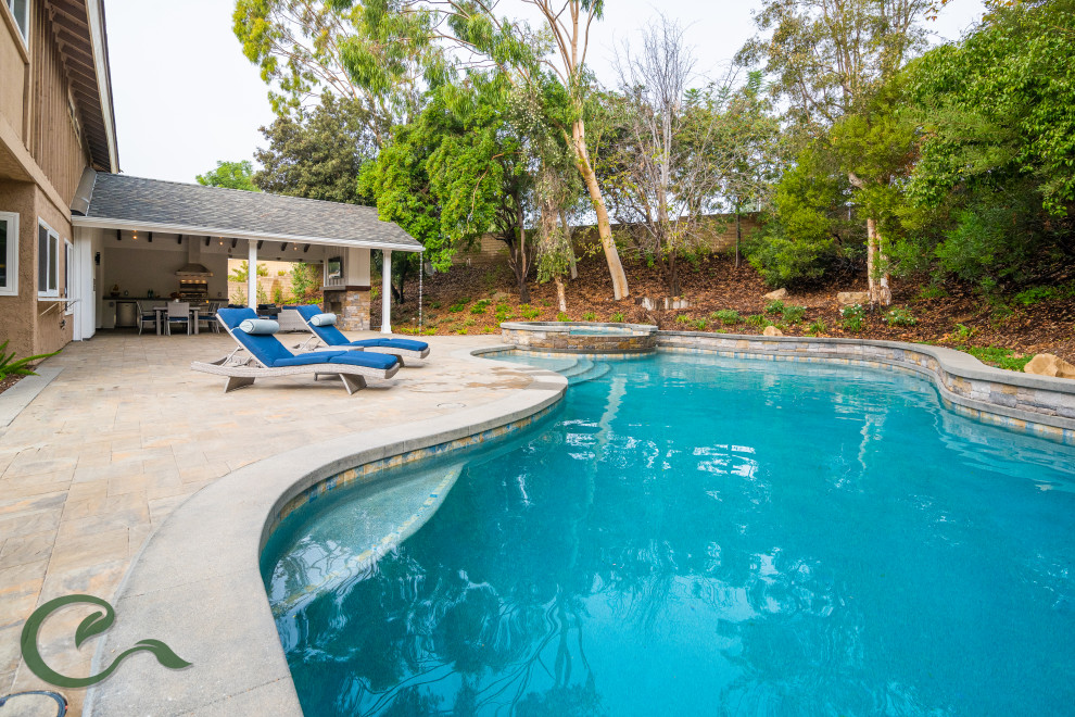 Pool w/ California Room - Farmhouse - Pool - Orange County - by ...