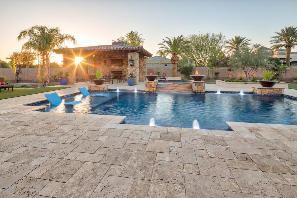 Spectacular New Pool and Landscape Project in Gilbert - Contemporary ...