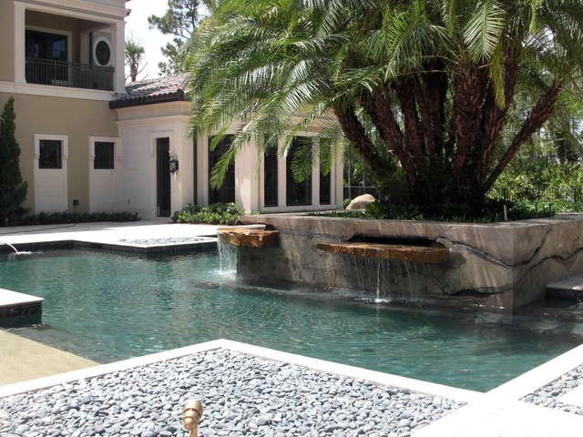 Spectacular Water Feature - Contemporary - Pool - Miami - by Krent ...