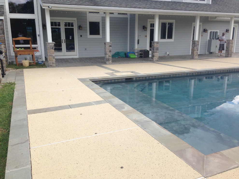 Spray Texture Concrete Overlay - Traditional - Pool - DC Metro - by ...