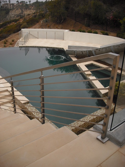 Stainless and Glass Exterior - Contemporain - Piscine - San Diego - par Skyhook Stairs and Rails ...
