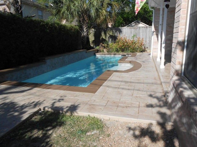 Stamped Concrete - Contemporary - Pool - Houston - by Concepts In ...