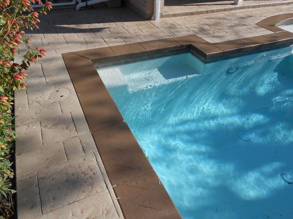 Stamped Concrete - Contemporary - Pool - Houston - by Concepts In ...