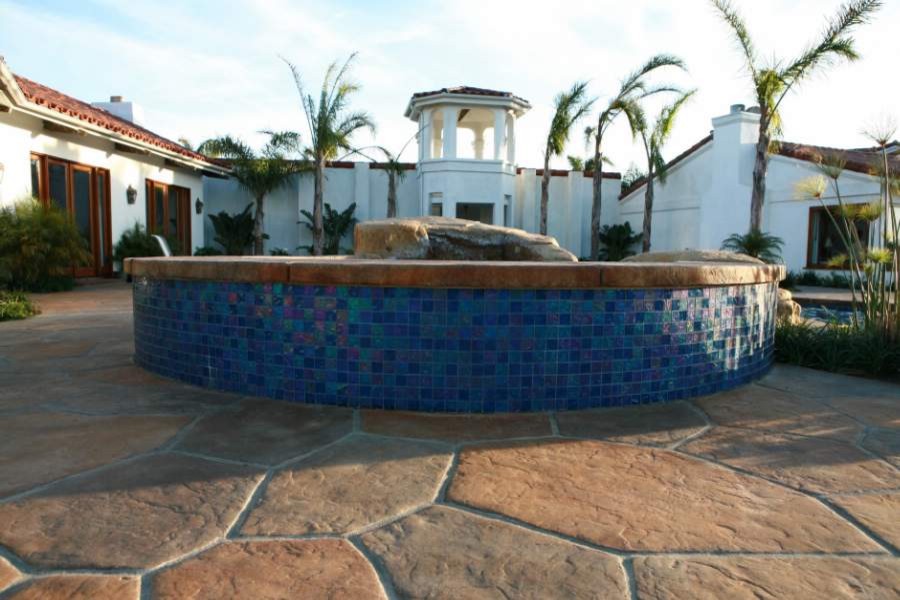 Stamped Concrete - Pool and Spa Transition - Traditional - Swimming ...