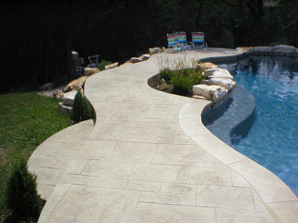 Stamped Concrete Pool Decks - American Southwest - Swimming Pool & Hot ...