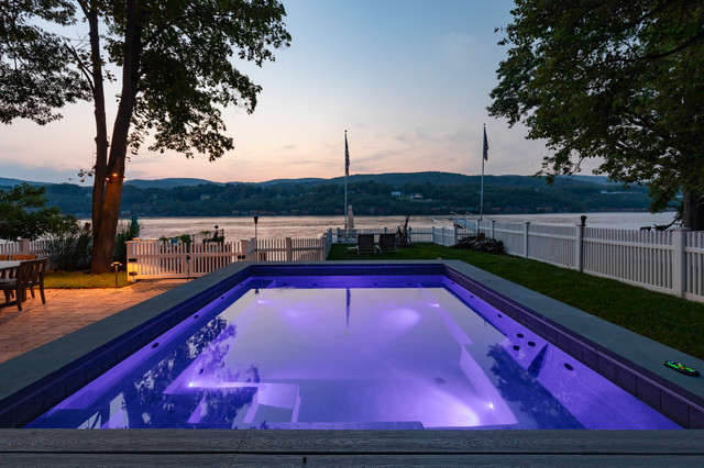 Stand Alone Spa with Outdoor Kitchen - Modern - Pool - New York - by ...