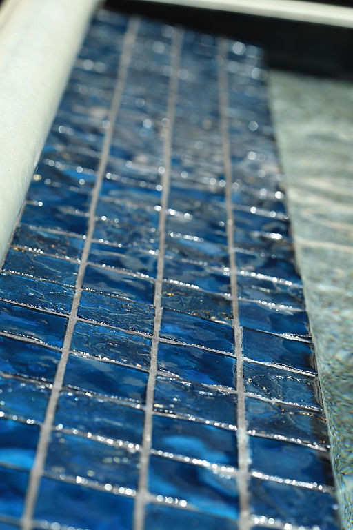 Steel Blue Iridescent Waterline Pool - Contemporary - Pool - San ...