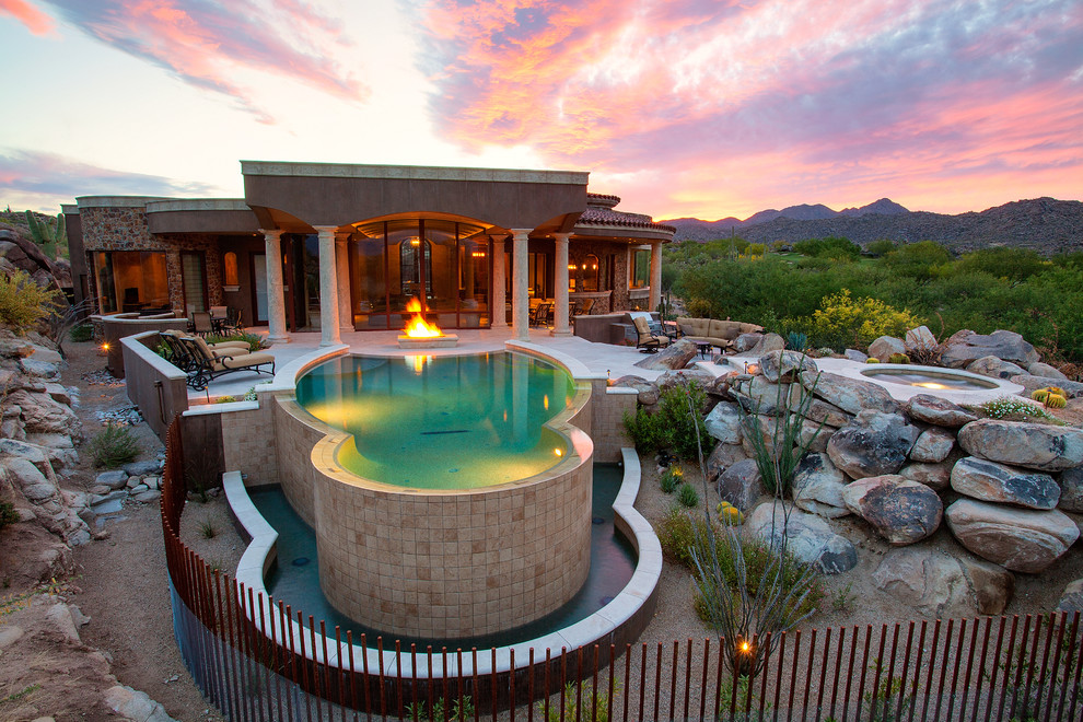 Stone Canyon Infinity-Edge - Modern - Pool - Phoenix - by Patio Pools ...
