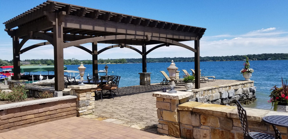 Stone Dock Timber Frame DIY Pergola Kit - Piscine - Salt Lake City ...