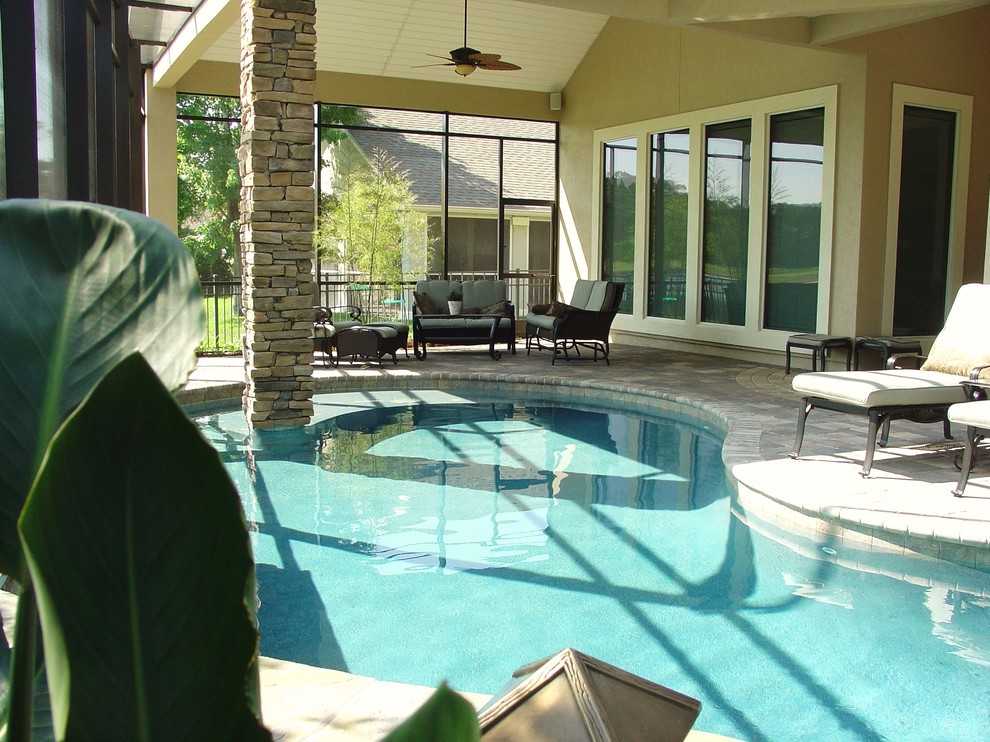 Stone Pillar - Modern - Pool - Jacksonville - by Core Outdoors, Inc ...