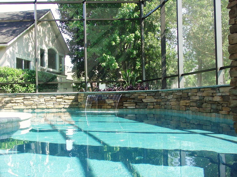 Stone Pillar - Modern - Pool - Jacksonville - by Core Outdoors, Inc ...