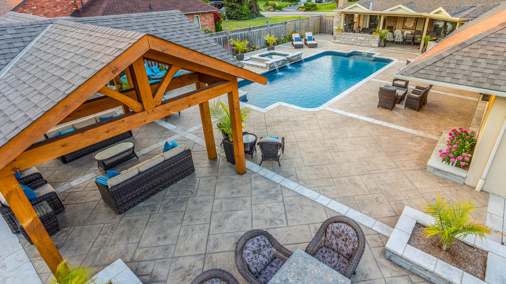 Stoney Creek backyard - Traditional - Pool - Toronto - by Elite Pool ...