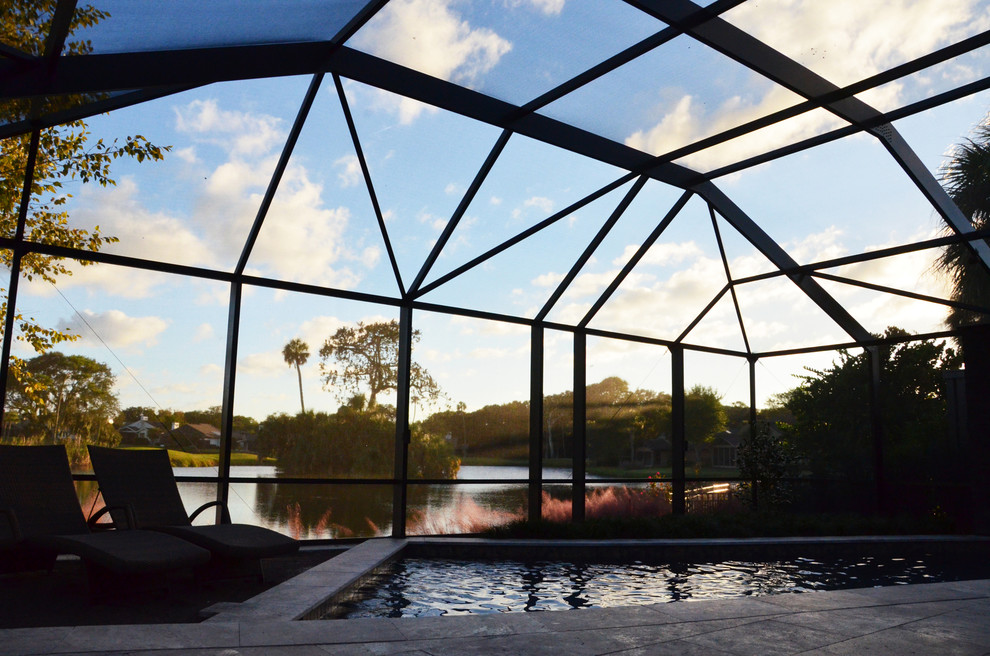 Sun Through Sawgrass - Modern - Swimming Pool & Hot Tub - Jacksonville ...