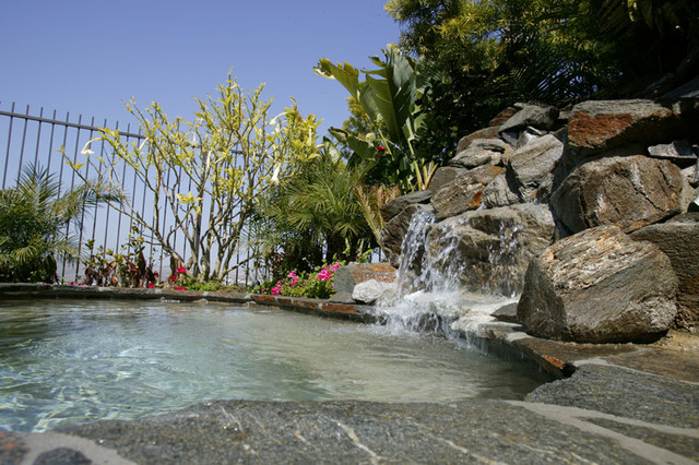 Swan Pools | Swimming Pool Company | Waterfalls - Tropical - Pool ...