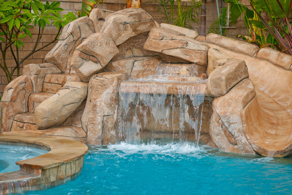 Swan Pools | Swimming Pool Company | Waterfalls - Tropical - Pool ...