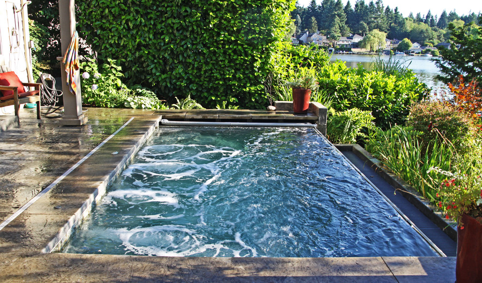 Swim spa on the lake - Contemporary - Pool - Portland - by Anderson ...