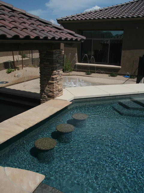 Swim Up Bars - Tropical - Swimming Pool & Hot Tub - Phoenix - by Unique ...