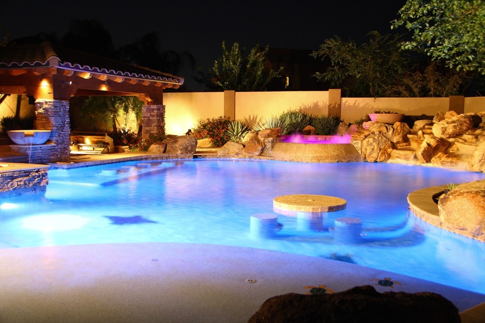 Swim Up Bars - Tropical - Pool - Phoenix - by Unique Landscapes and ...