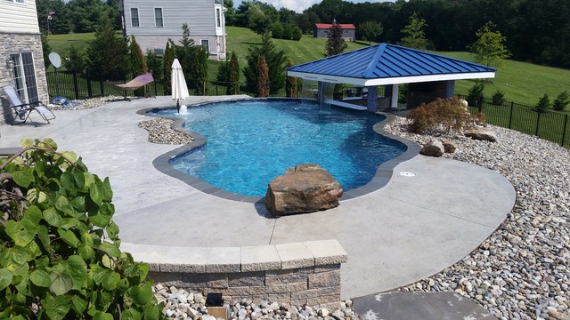Swim up pool bar custom pool. - Beach Style - Pool - Baltimore - by ...