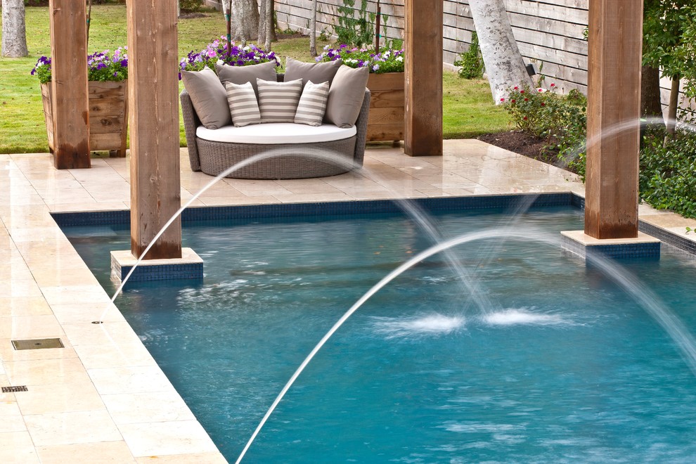 Swimming Pool and Landscape Design Bellaire - Mediterranean - Pool ...