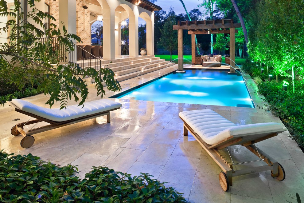 Swimming Pool and Landscape Design Bellaire - Mediterranean - Pool ...