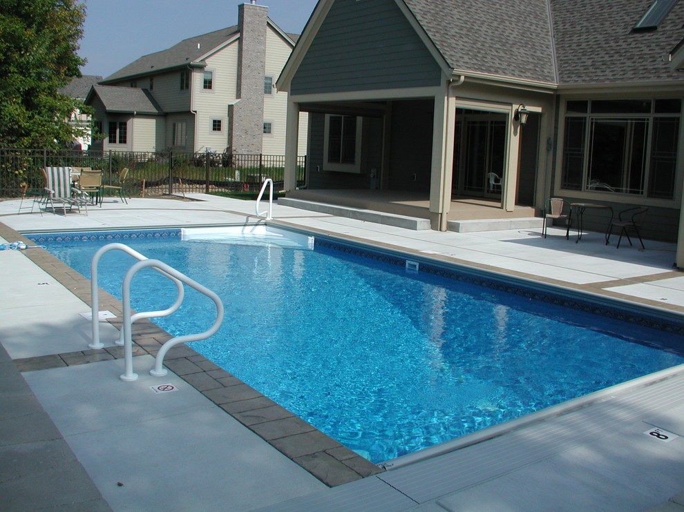 swimming pool in a small backyard - Traditional - Pool - Milwaukee - by ...