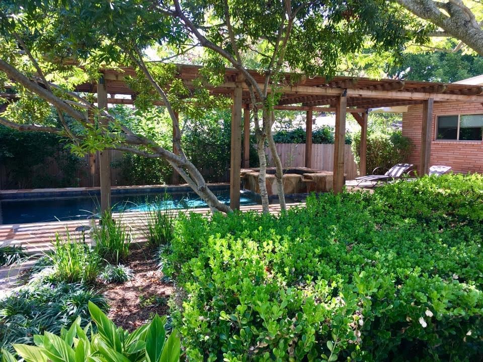 Swimming Pool Oasis With Custom Pergola - Tropical - Pool - Austin - by ...