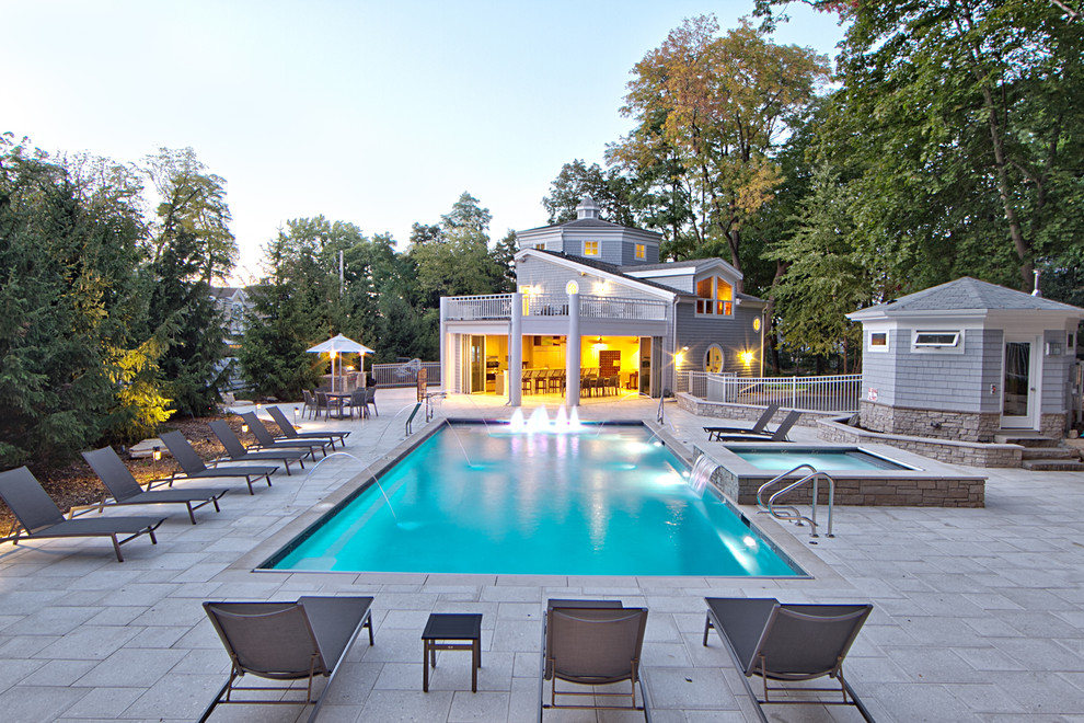Swimming Pool, Spa and Poolhouse - Traditional - Pool - Chicago - by ...