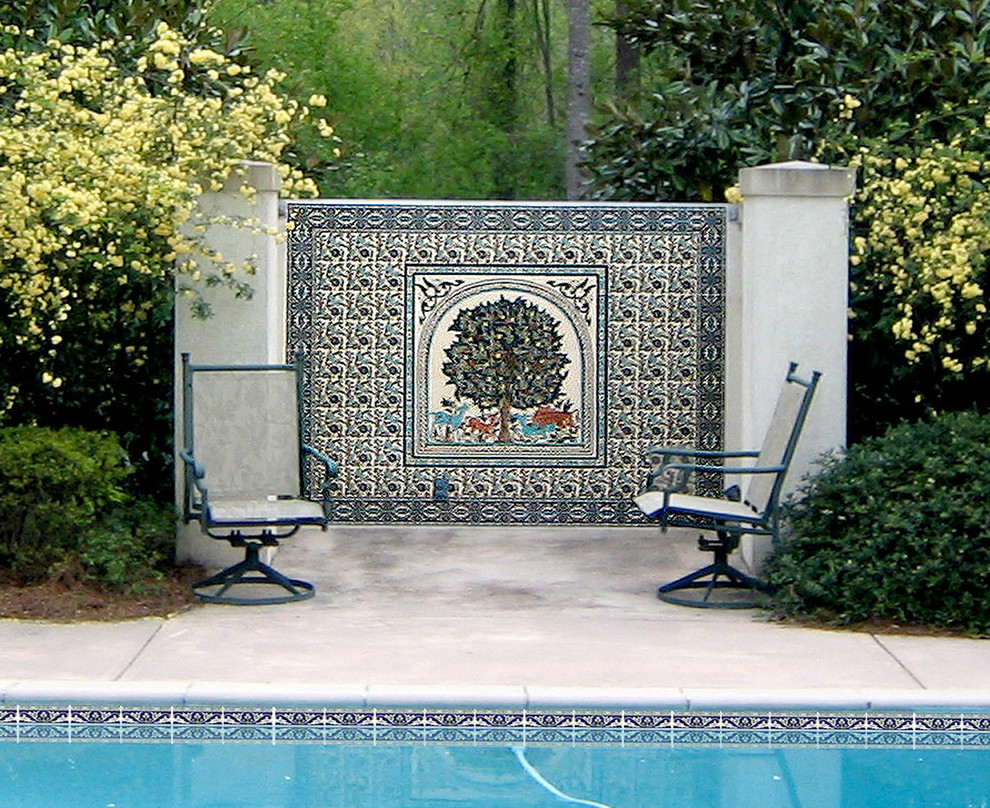 Swimming Pool tile and Mural in Texas - Mediterranean - Pool - Houston ...