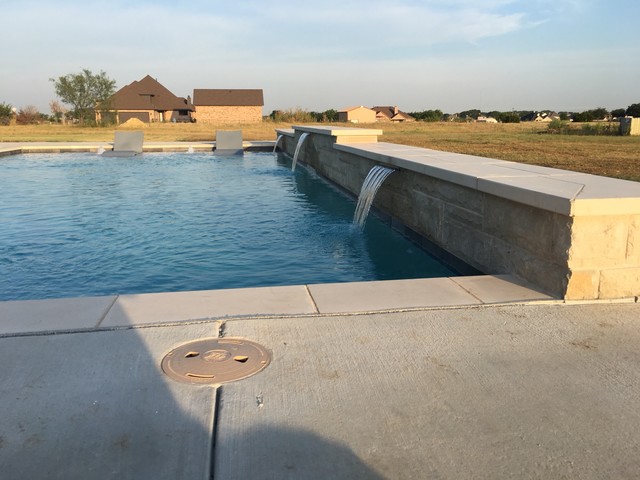 Swimming pool water feature walls - Swimming Pool & Hot Tub - Dallas ...