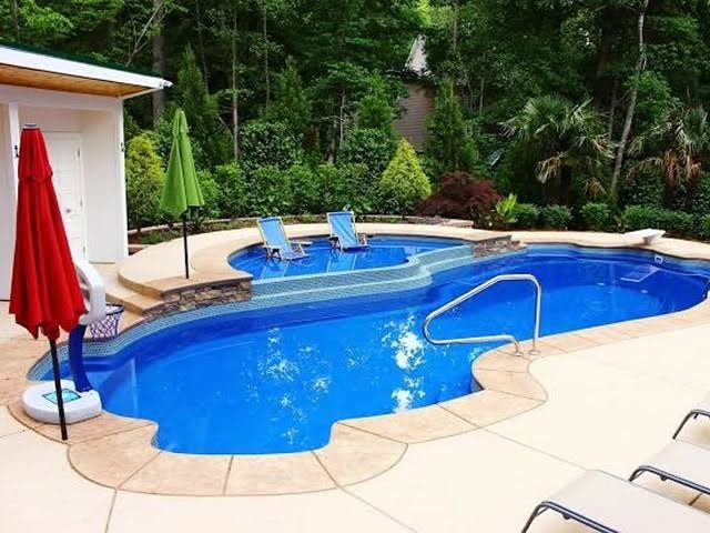 Tanning Ledges - Beach Style - Pool - Atlanta - by Custom Fiberglass ...