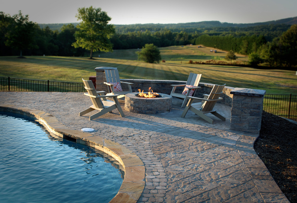 Techo-Bloc Paver Pool Deck - Pools - Charlotte - von All Seasons Ground ...