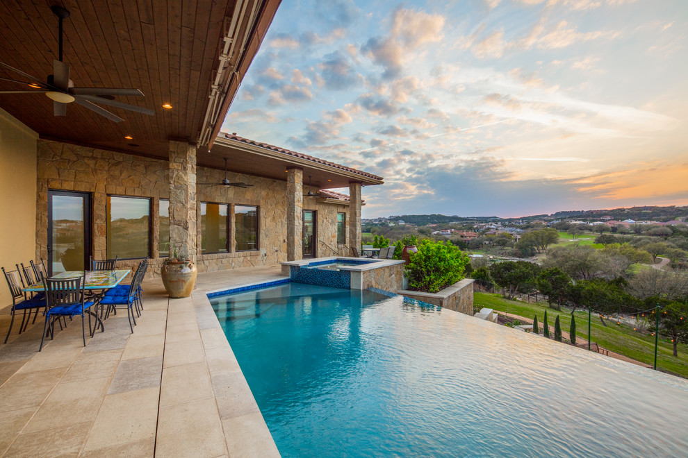 Texas Hill Country Vista Plan #4675 - Mediterranean - Pool - Austin ...