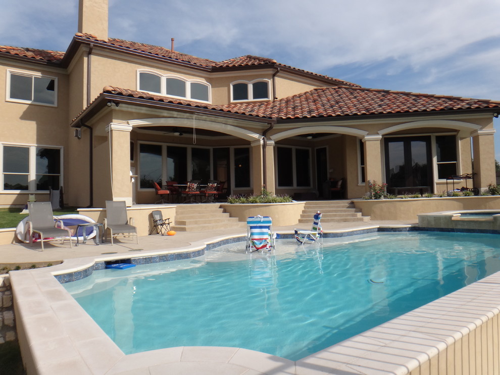 Texas Stucco - Mediterranean - Pool - Dallas | Houzz