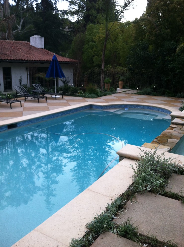 The Full Remodel of a 1980's Backyard - Mediterranean - Pool - Los ...