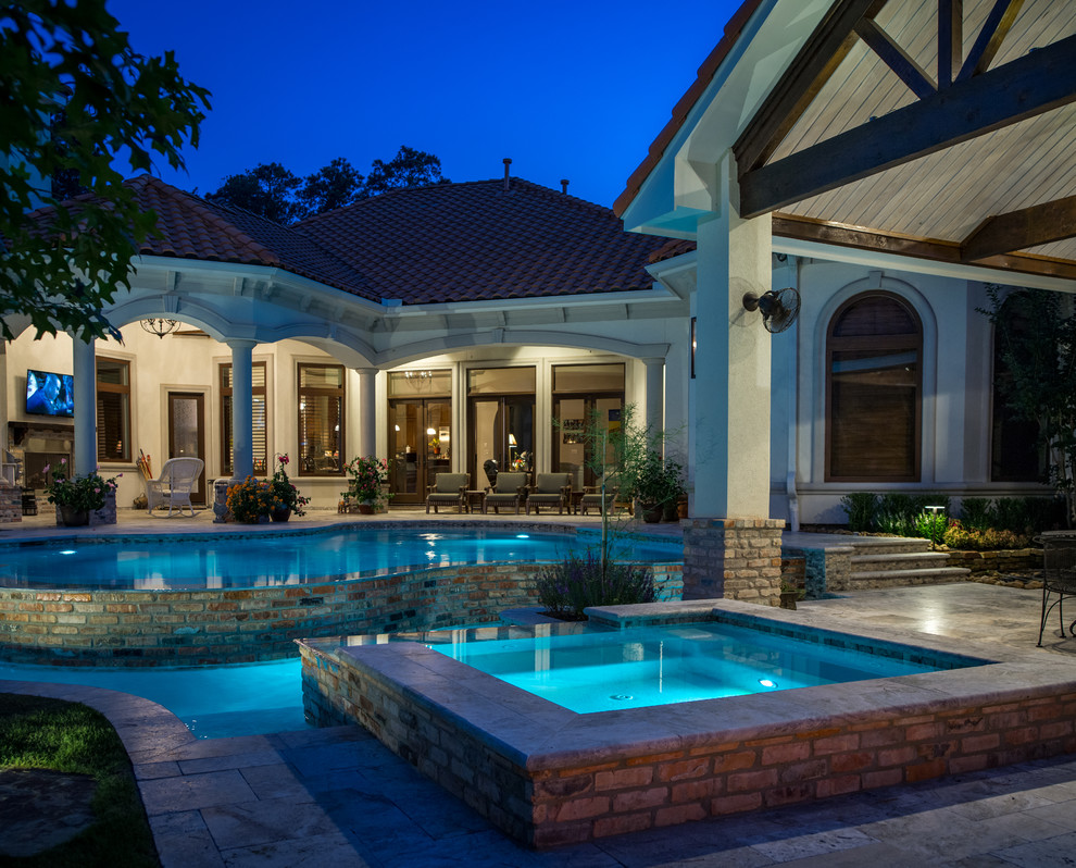 The Modern Pool with French Quarter Facades - Contemporary - Pool ...