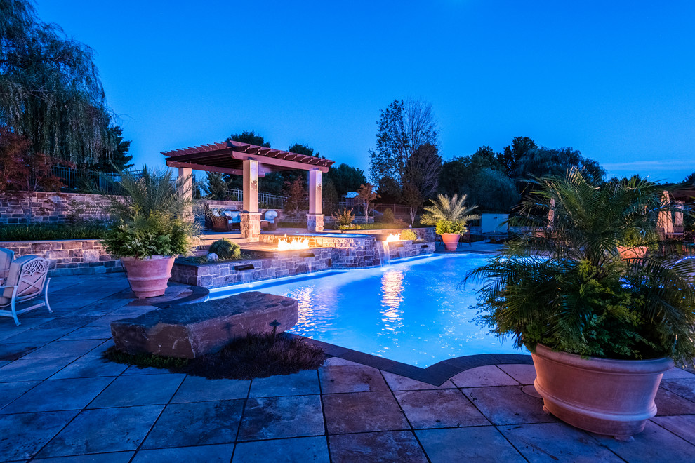 The Ultimate Outdoor Living: Sports Court, Pavilion, Pool, Spa and Pond ...