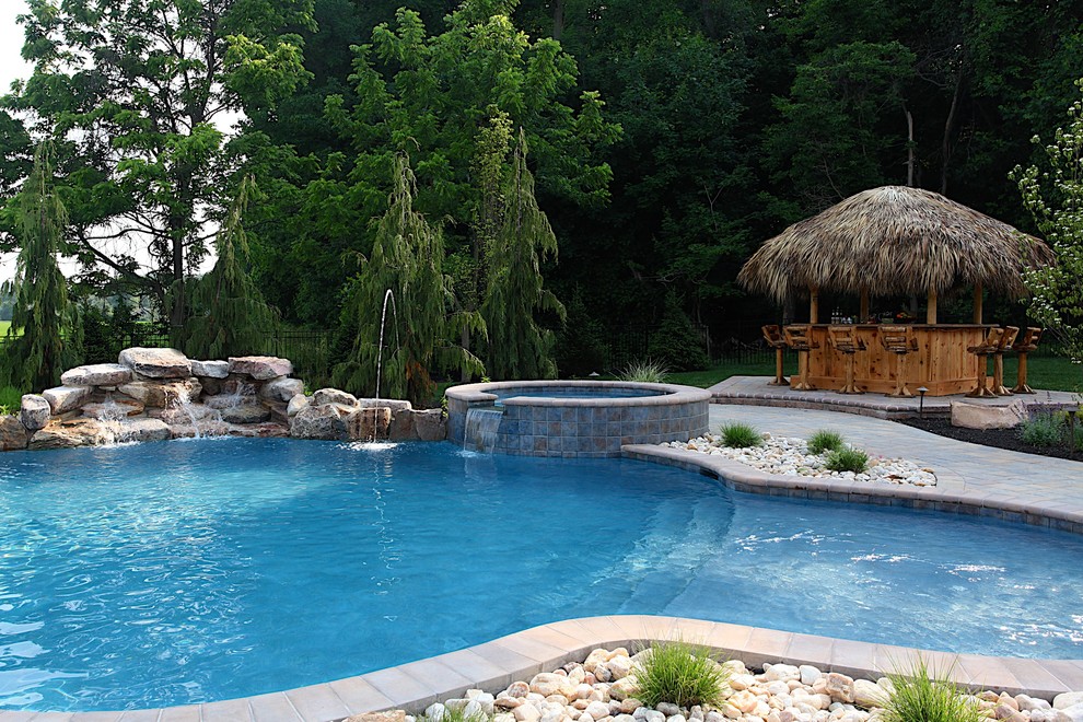 Tiki Bar Pool Plus - Traditional - Pool - Philadelphia - by Blue Haven ...