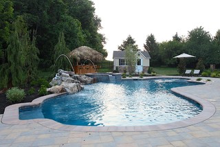 Tiki Bar Pool Plus - Traditional - Pool - Philadelphia - by Blue Haven ...