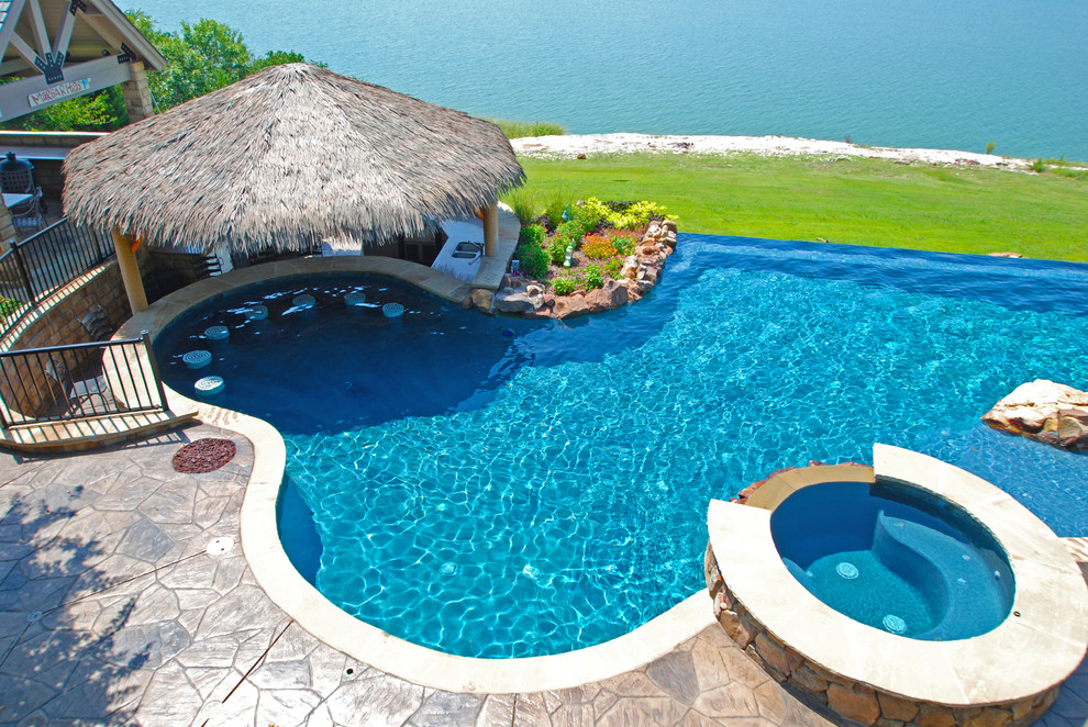 Top-View of Pool Addition (2014) - Beach Style - Pool - Dallas - by ...