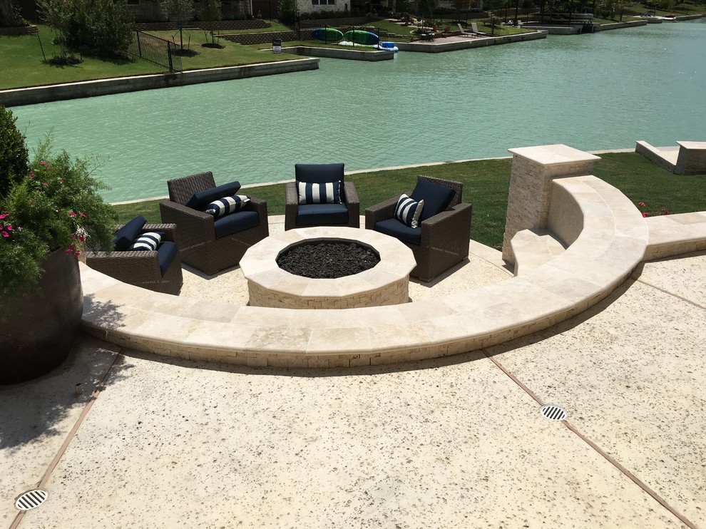 Towne Lake Multi-Level Design - Rustic - Swimming Pool & Hot Tub ...