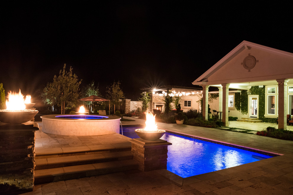 Tracy, CA Mediterranean Meets Tuscan Pool - Mediterranean - Pool ...