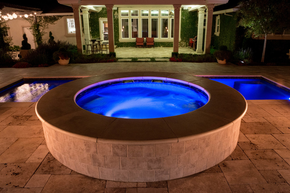 Tracy, CA Mediterranean Meets Tuscan Pool - Mediterranean - Pool ...