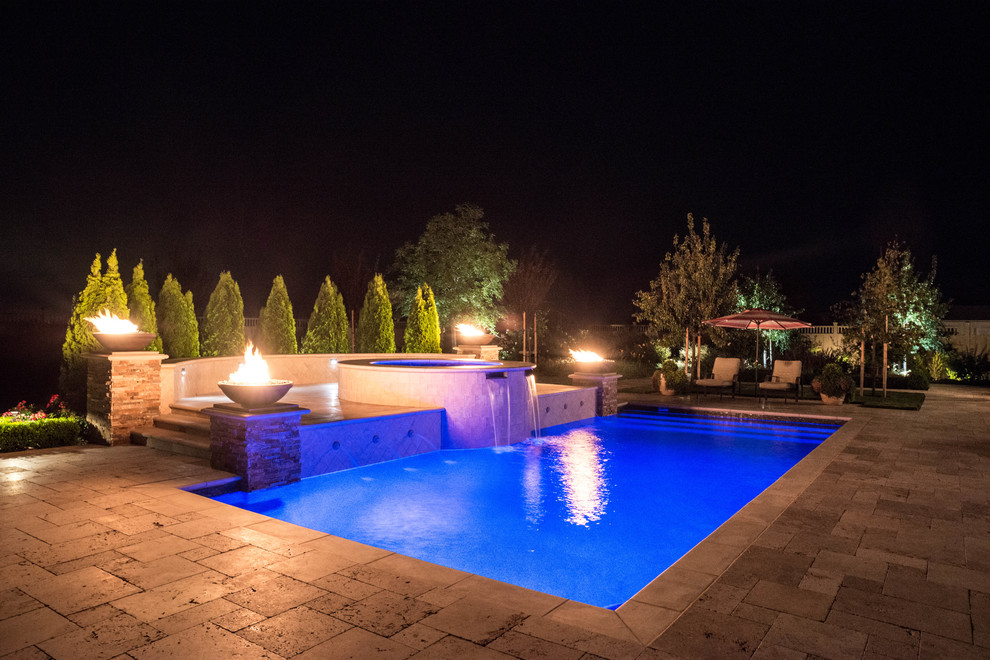 Tracy, CA Mediterranean Meets Tuscan Pool - Mediterranean - Pool ...
